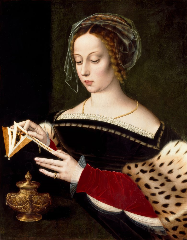 Die lesende Maria Magdalena von Ambrosius Benson: Kunstdruck