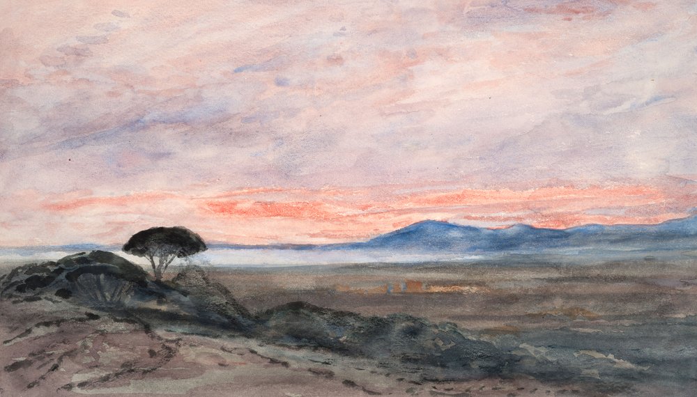 Landschaft: Sonnenuntergang von Barbara Leigh Smith Bodichon