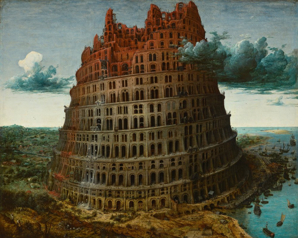 Der Turm von Babel, ca. 1565 von Bruegel: Kunstdruck