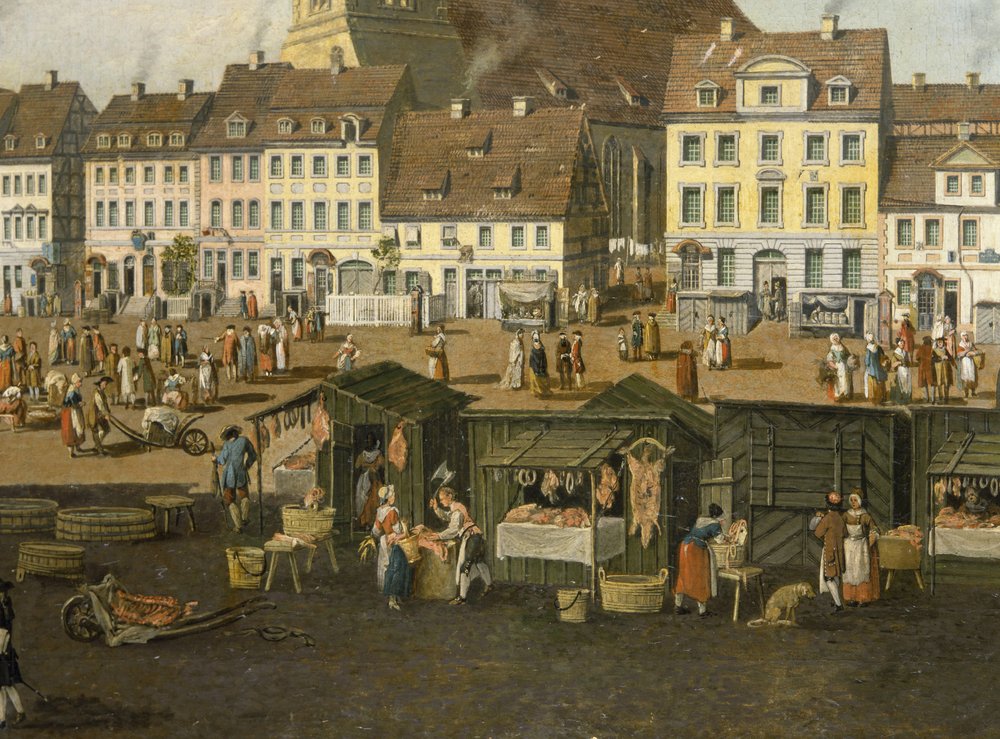 Der Neue Markt in Berlin mit der Marienkirche ca. 1770