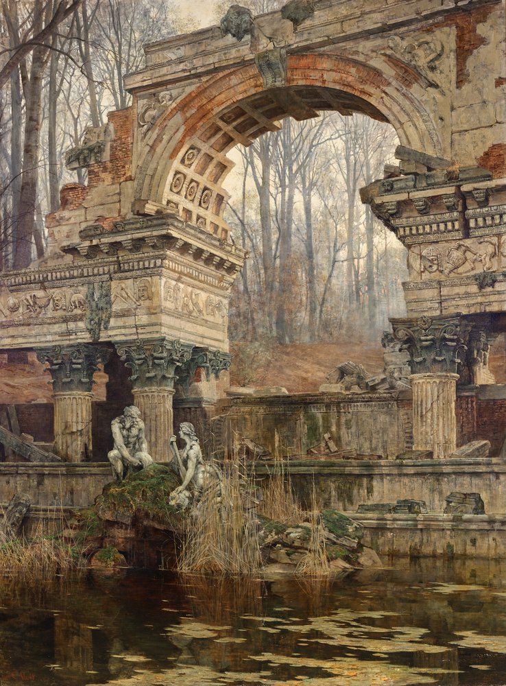 Die Römische Ruine in Schönbrunn von Carl Moll: Kunstdruck