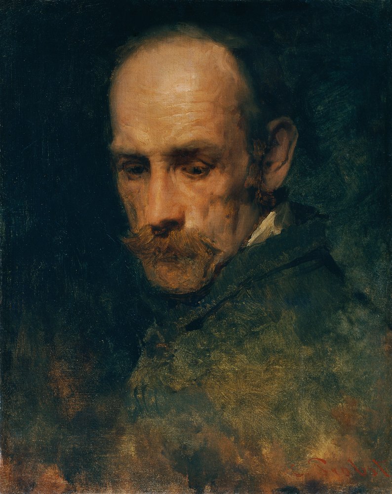 Kopfstudie von Carl Probst: Kunstdruck in Museumsqualität