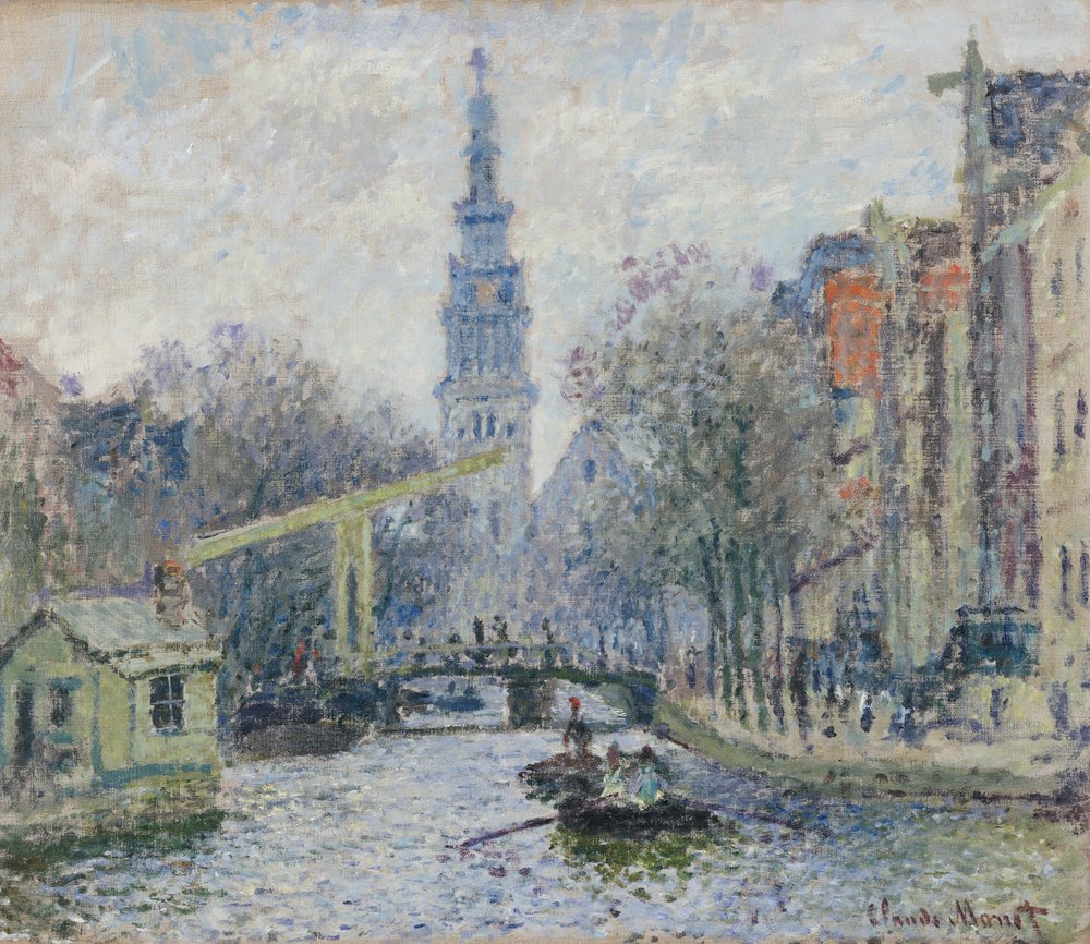Kanal in Amsterdam, 1874 von Claude Monet: Kunstdruck