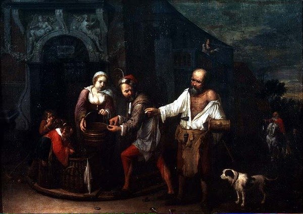 Der Muschelverkäufer von David III Ryckaert: Kunstdruck