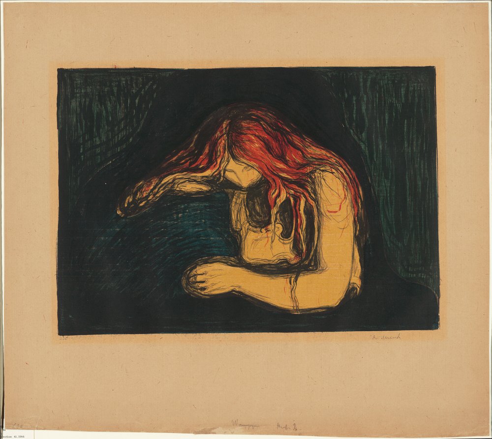 Der Vampir II von Edvard Munch: hochwertiger Kunstdruck