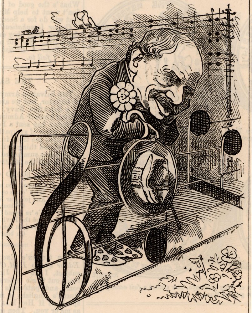 Karikatur von Julius Benedict von Edward Linley Sambourne