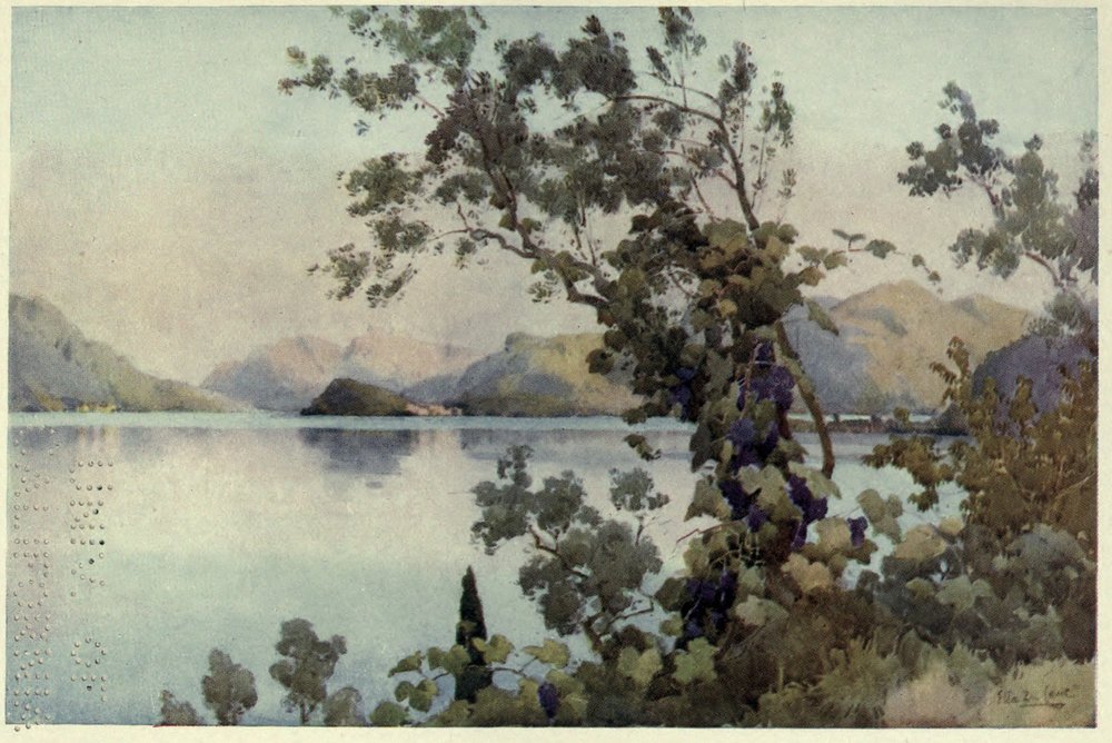 Abend, Lago di Como, Illustration aus 'Die italienischen Seen' von ...