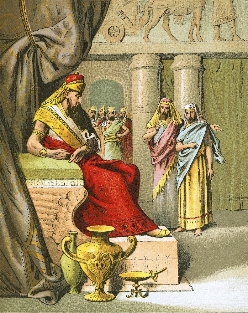 Arioch bringt Daniel zum König von English School