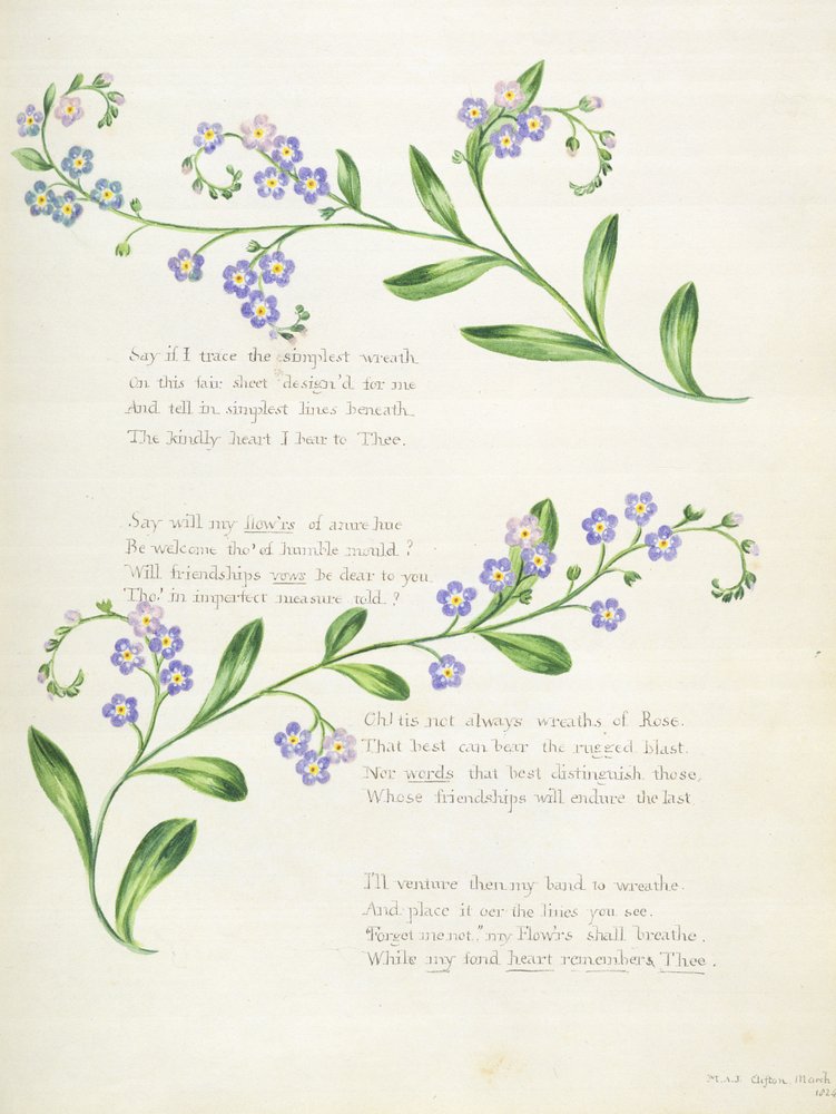 Poesie, aus einem 'Album von Gedichten, Graphitzeichnungen und ...