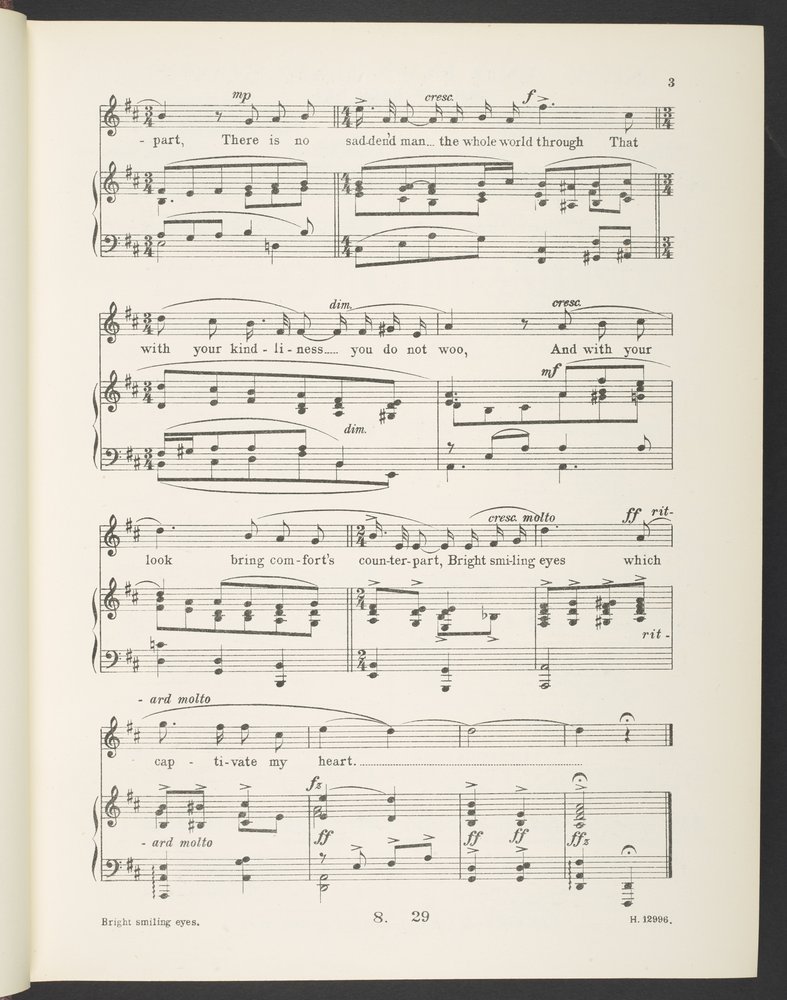 Helle lächelnde Augen. Rondeau (Lied) Die Worte aus dem Französischen ...