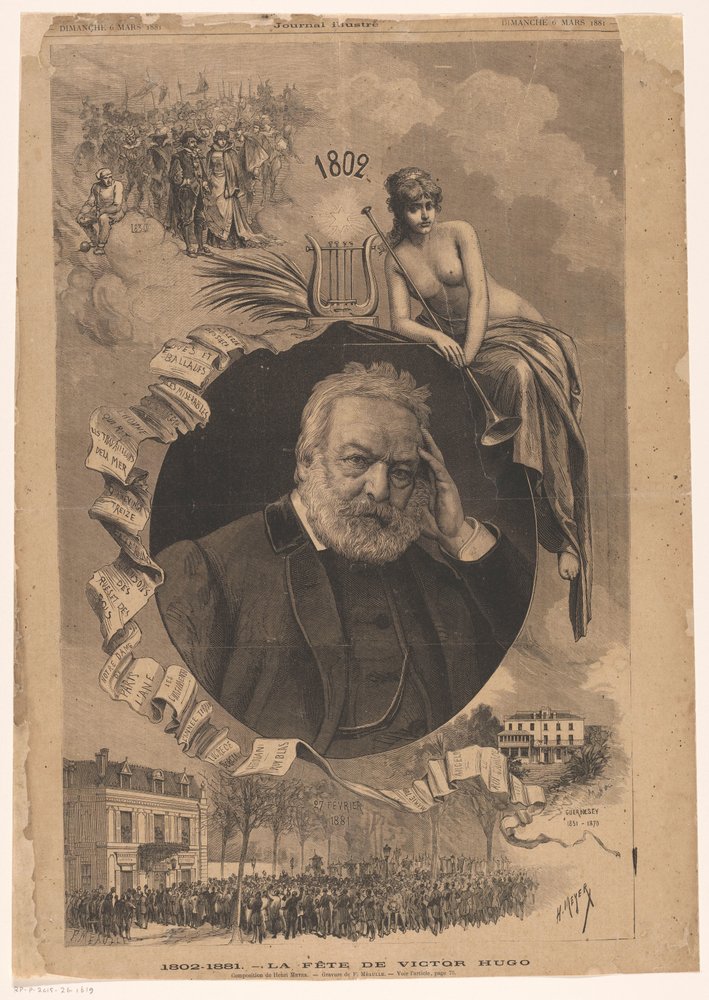 Porträt von Victor Hugo von Fortune Louis Meaulle