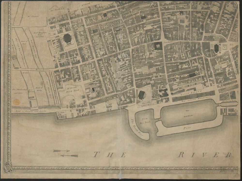 'Der neue und genaue Plan der Stadt und des Hafens von Leverpool', aus ...