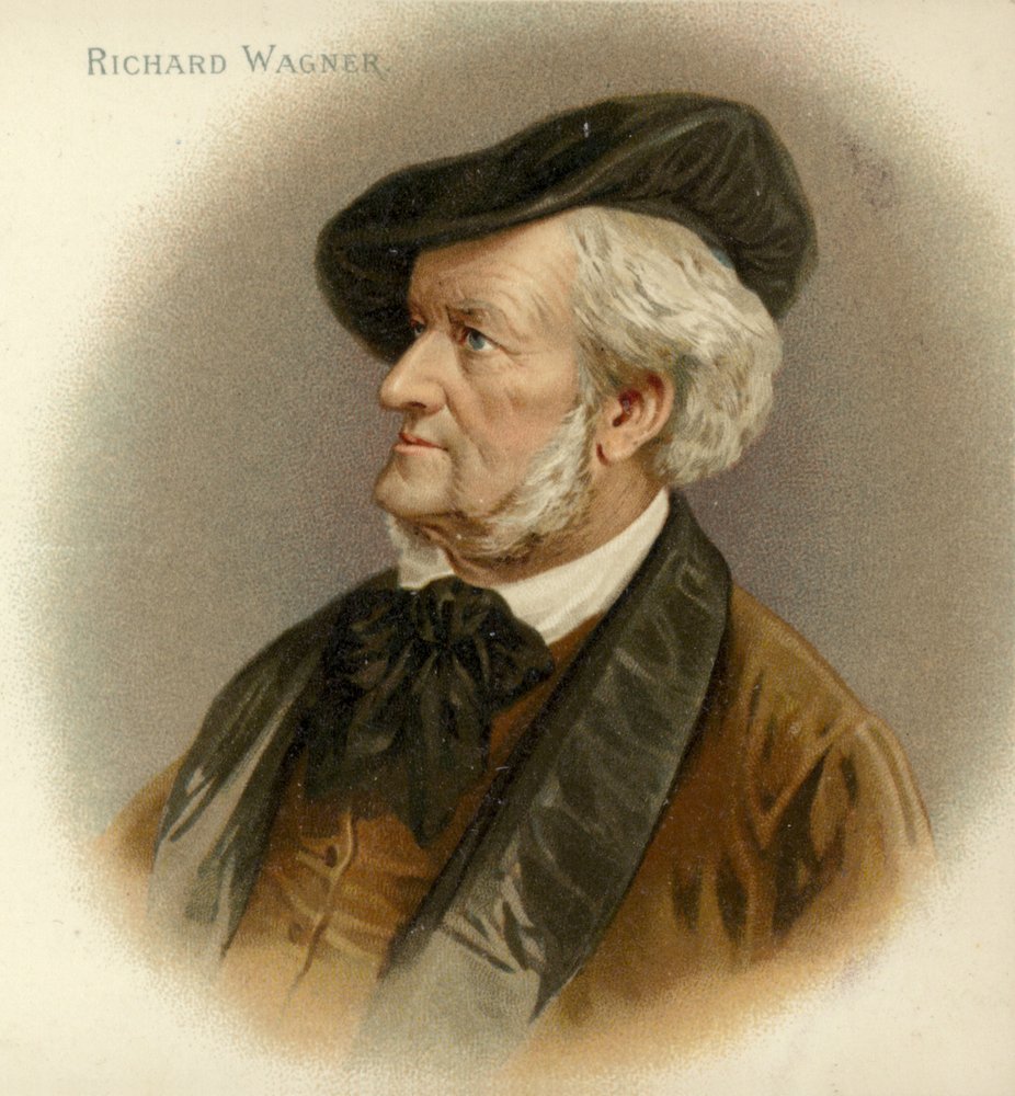 Porträt von Richard Wagner von German School: Kunstdruck