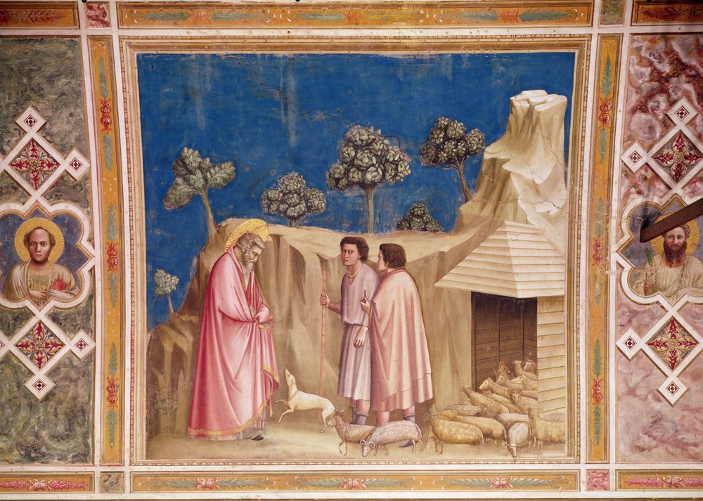 Joachim unter den Hirten, um 1305 von Giotto di Bondone