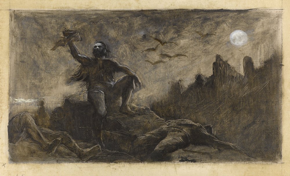 Han von Island trinkt das Blut seiner Opfer, ca. 1889