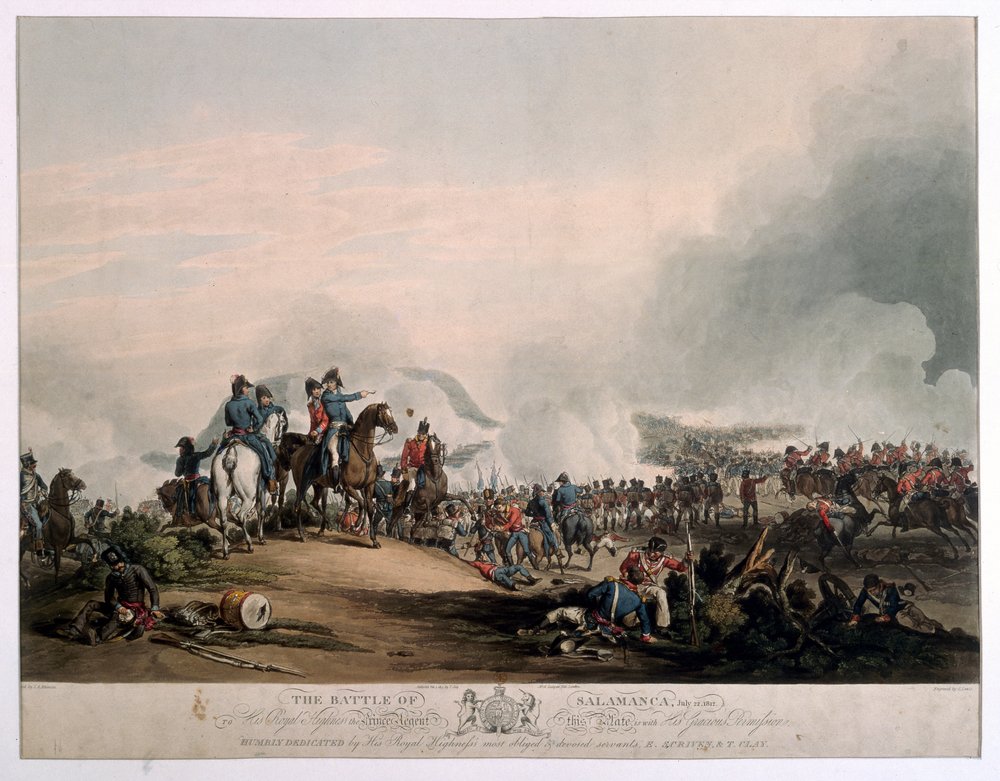 Schlacht von Salamanca, 22. Juli 1812, graviert von G. Lewis ...