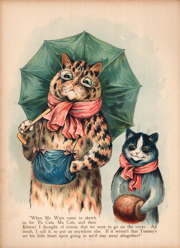 Louis Wain Katzen von Louis Wain: hochwertiger Kunstdruck