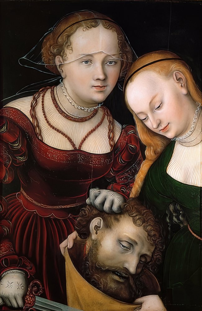 Judith mit dem Haupt des Holofernes und einer Dienerin