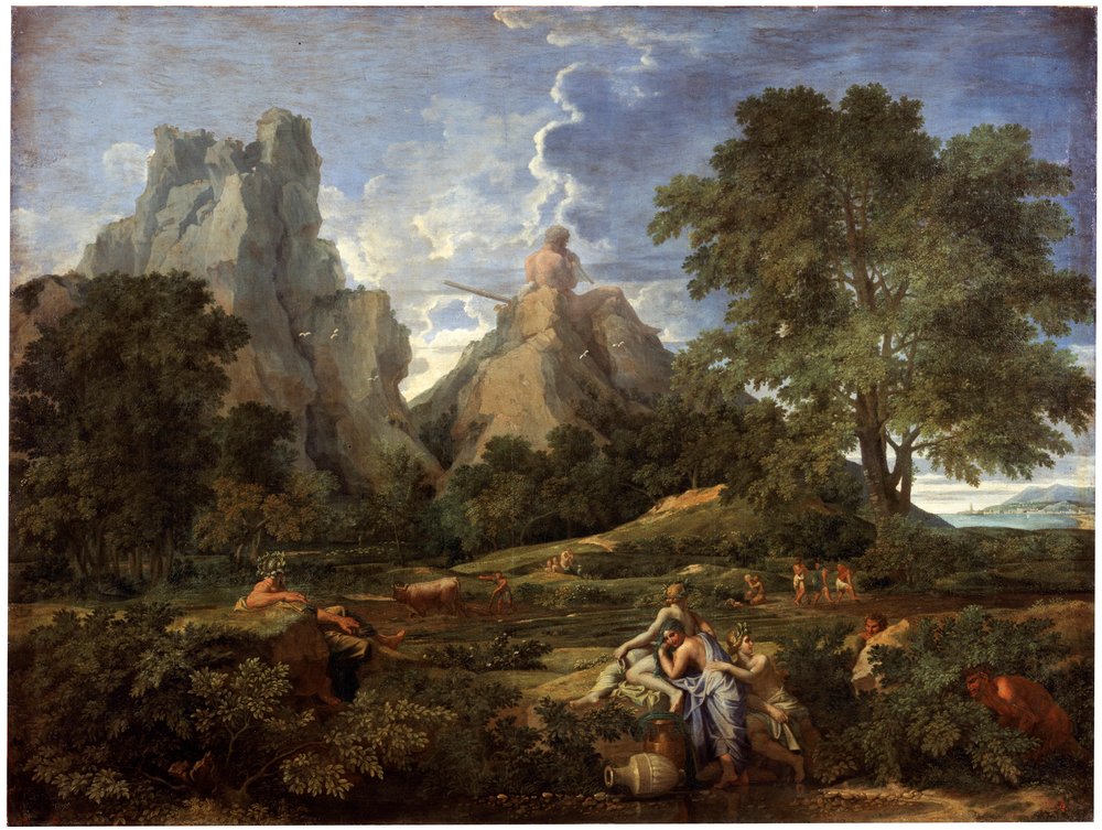 Landschaft mit Polyphemus von Nicolas Poussin: Kunstdruck