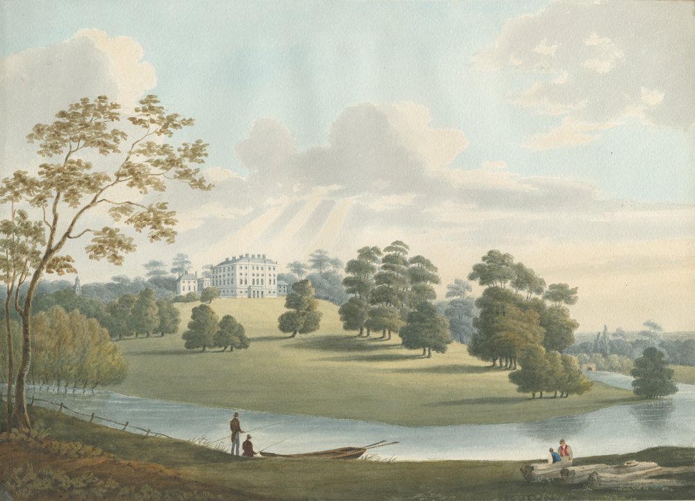 Patshull House: Aquarell, undatiert [1826] von Robert Noyes