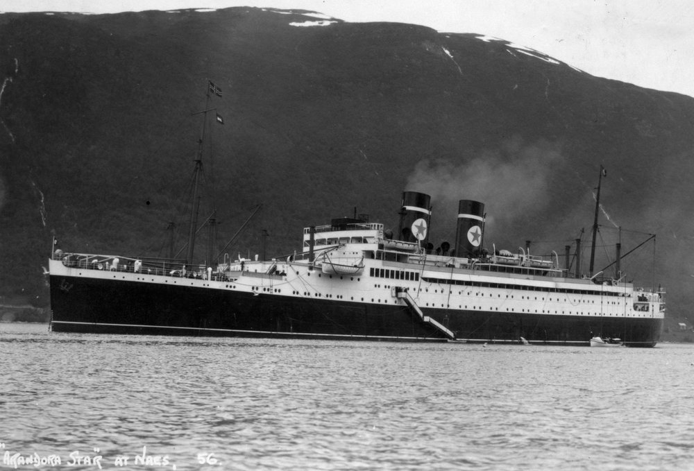 Blue Star Line Kreuzfahrtschiff SS Arandora Star, Norwegen, um 1927-1939