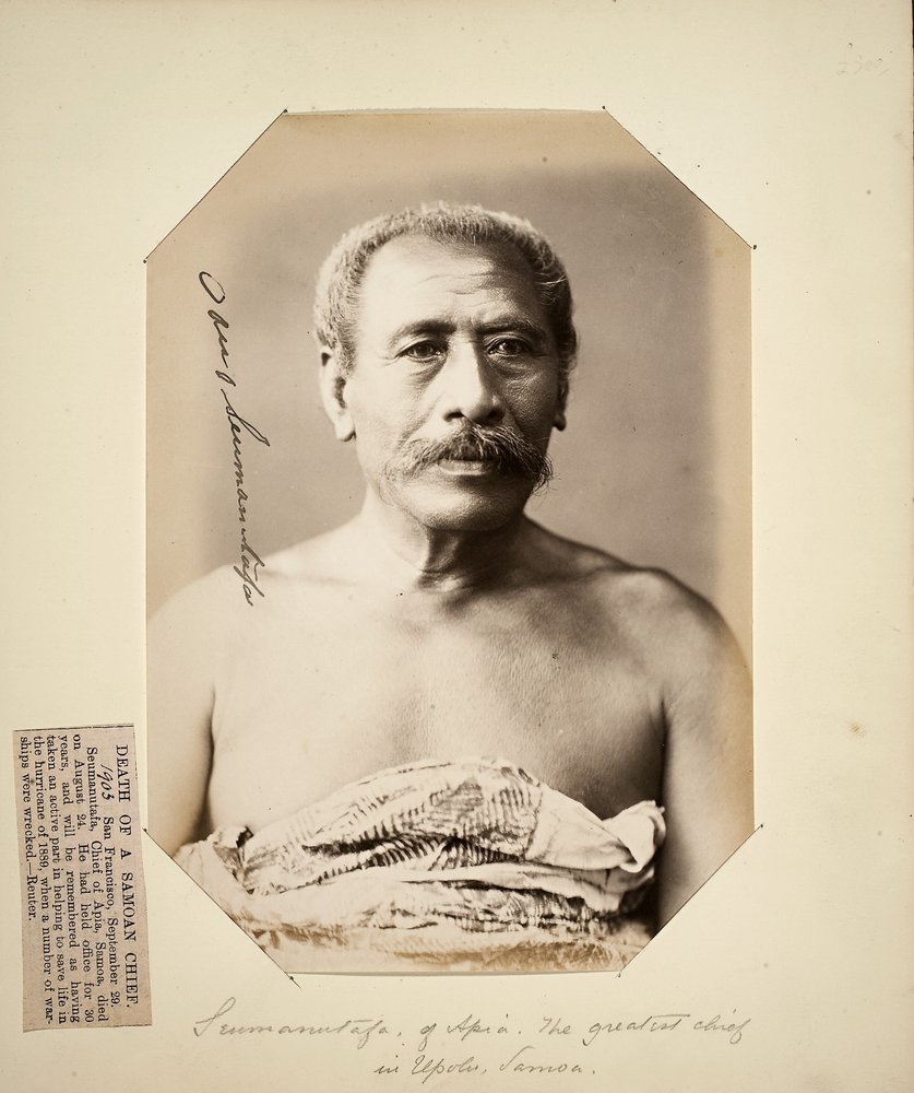 Seumanutafa von Apia, der größte Häuptling in Upolu, Samoa