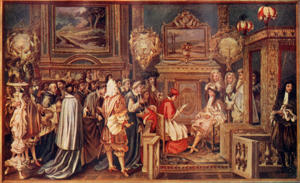 Der Sonnenkönig Ludwig XIV. von Frankreich mit seinem brillanten Hof