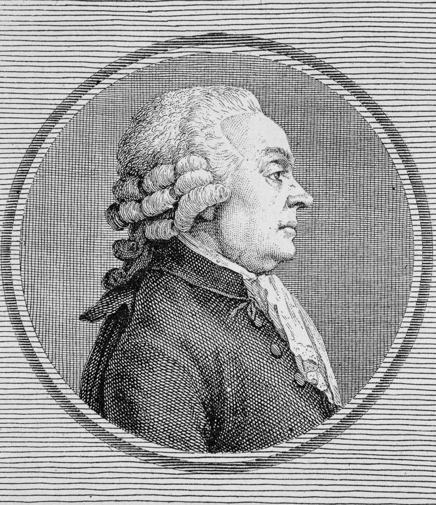 Porträt von Dionis du Séjour (1734 -?). Gravur aus dem späten 19 ...