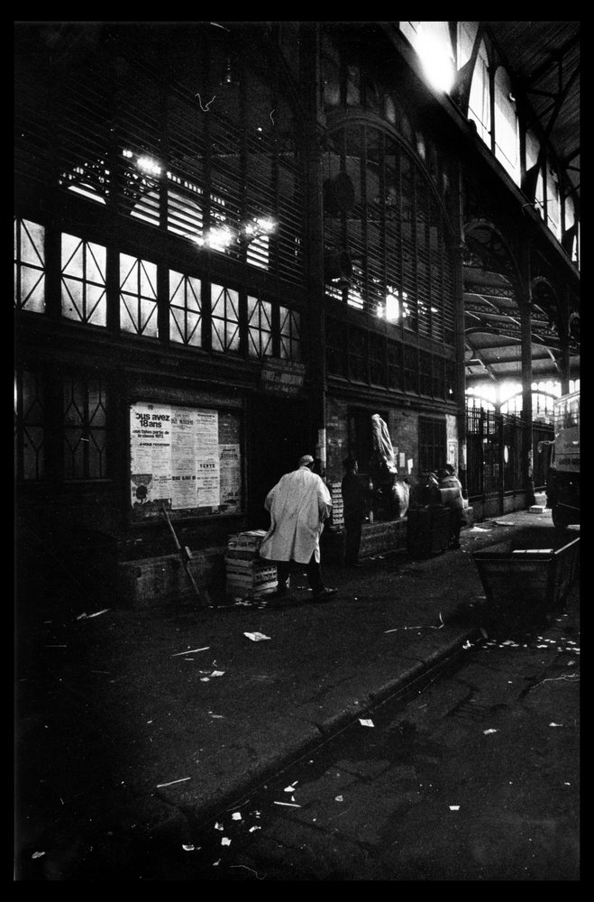 Die Hallen von Paris kurz vor dem Abriss im August 1971 (s/w Foto)