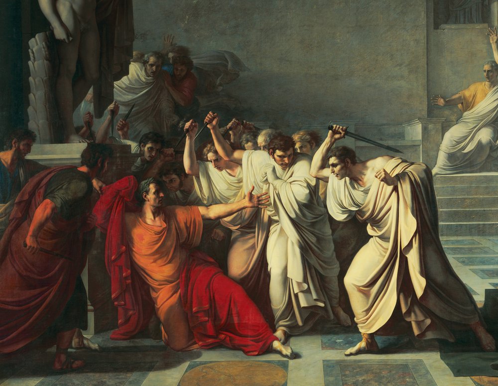Der Tod von Julius Caesar von Vincenzo Camuccini: Kunstdruck