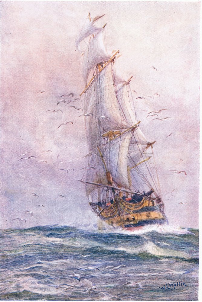 Die 'Foudroyant', eines von Nelsons alten Schiffen, 1915
