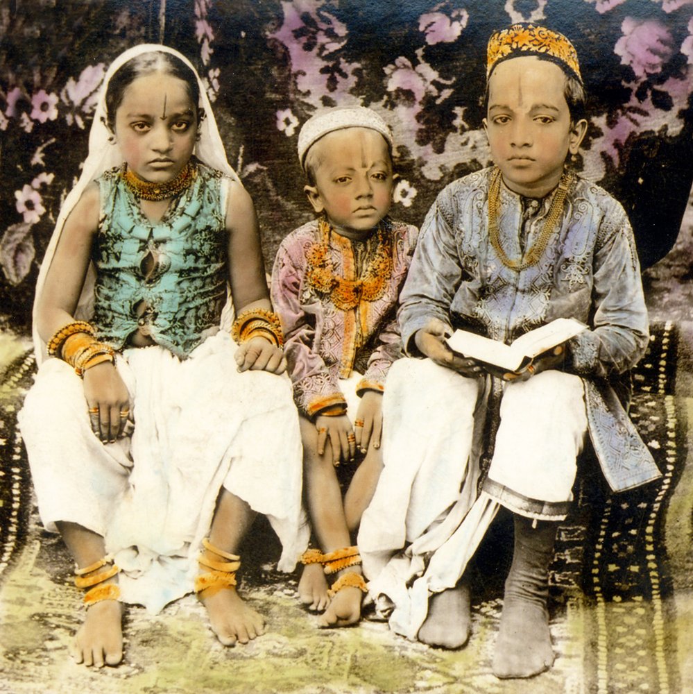 Hindu-Kinder einer hohen Kaste, Bombay, Indien 1922