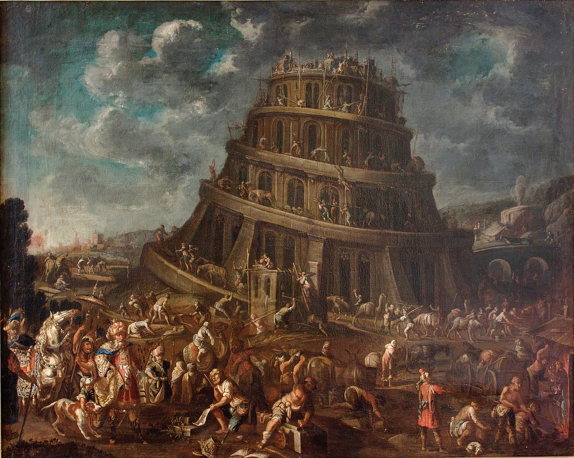 Turm von Babylon von Unknown: hochwertiger Kunstdruck