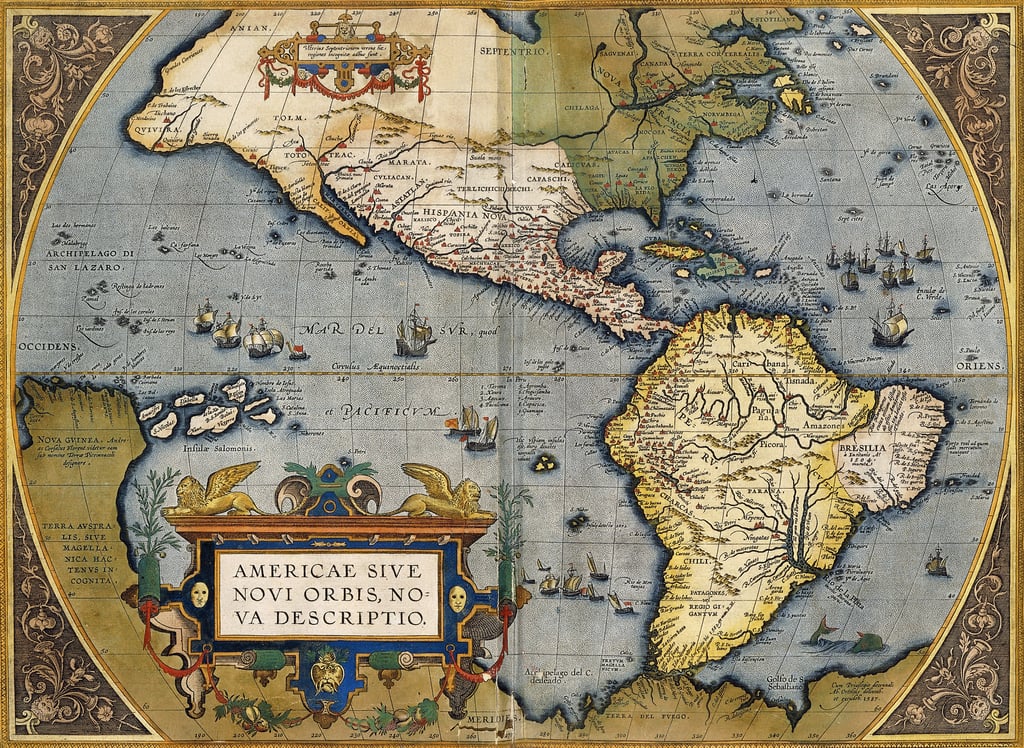Eine Karte von Amerika, 1612 von Abraham Ortelius
