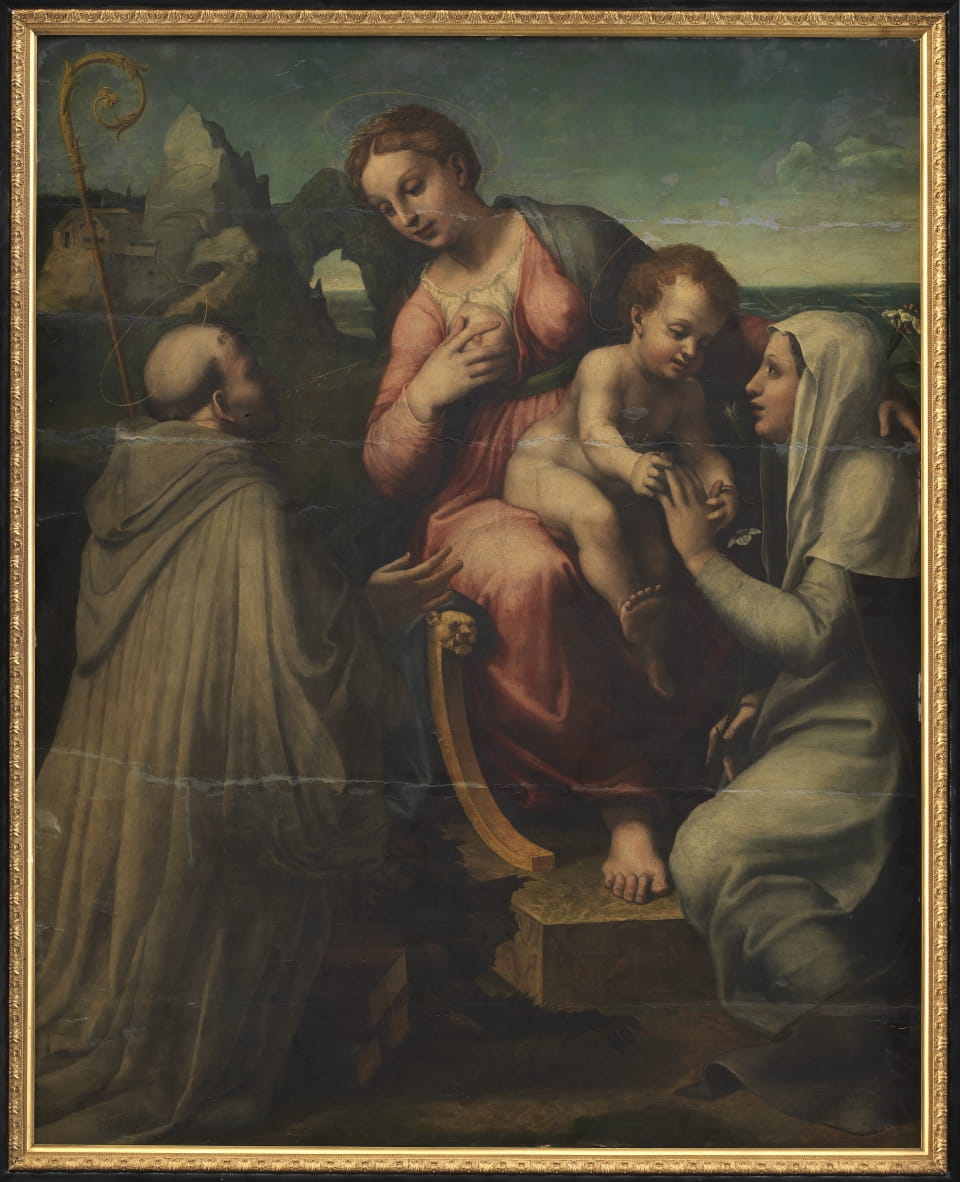 Die Madonna mit Kind und Heiligen von Francesco Menzocchi