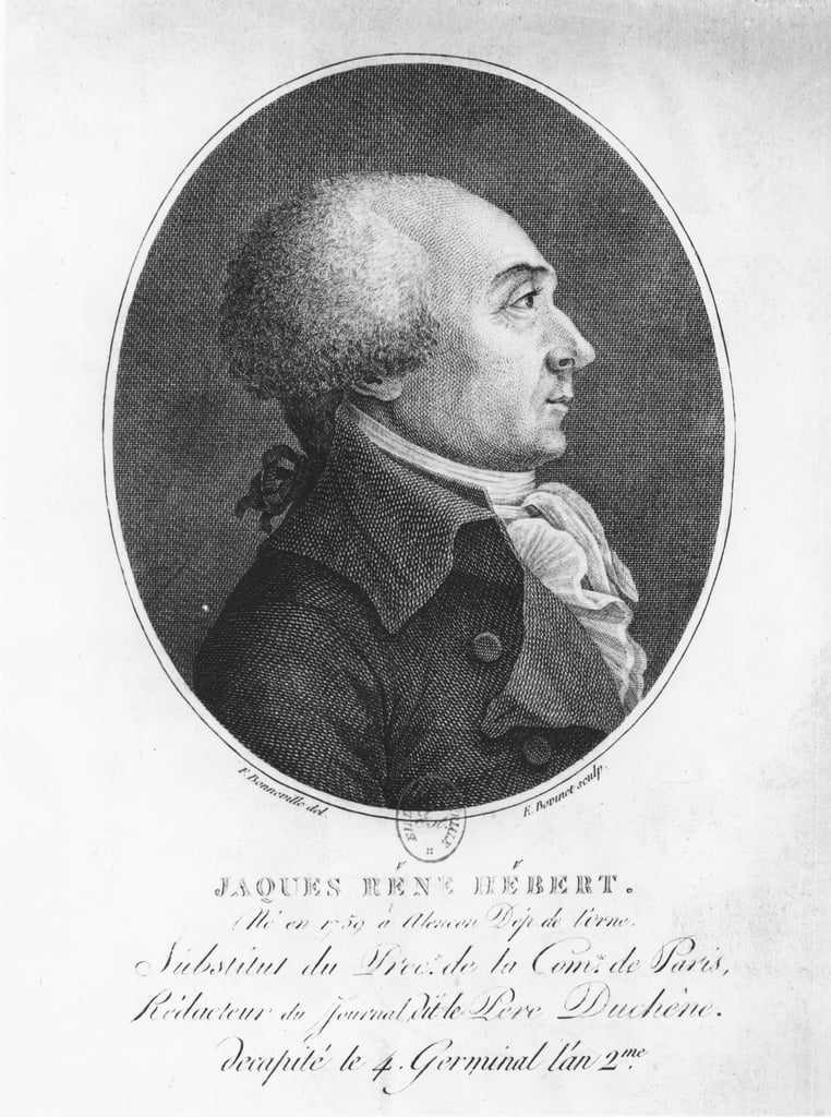 Jacques René Hébert von Francois Bonneville: Kunstdruck