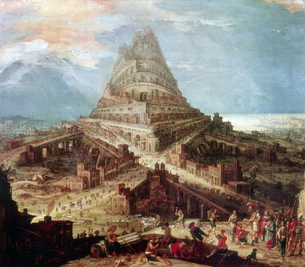 Bau des Turms von Babel von Hendrick van Cleve: Kunstdruck