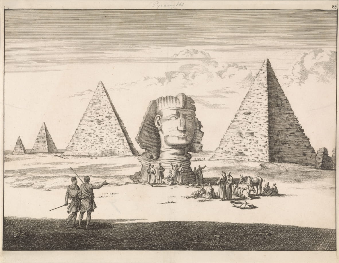 Pyramiden und Sphinx von Gizeh von Jan Luyken: Kunstdruck
