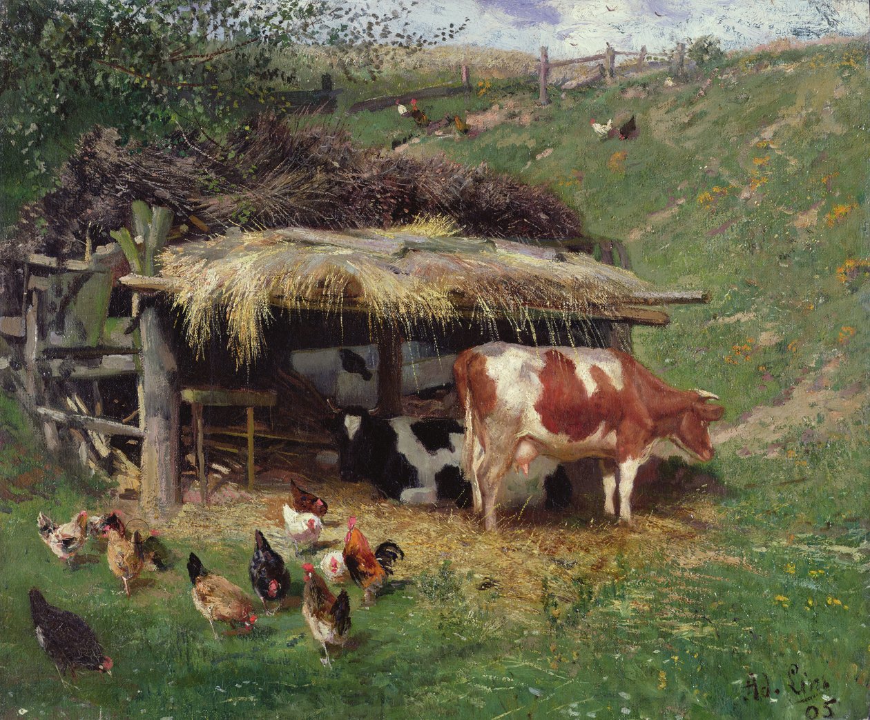 Der Bauernhof von Adolf Lins: hochwertiger Kunstdruck