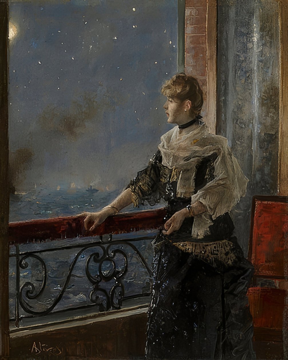 Mondschein (Au clair de la lune) von Alfred Emile Stevens