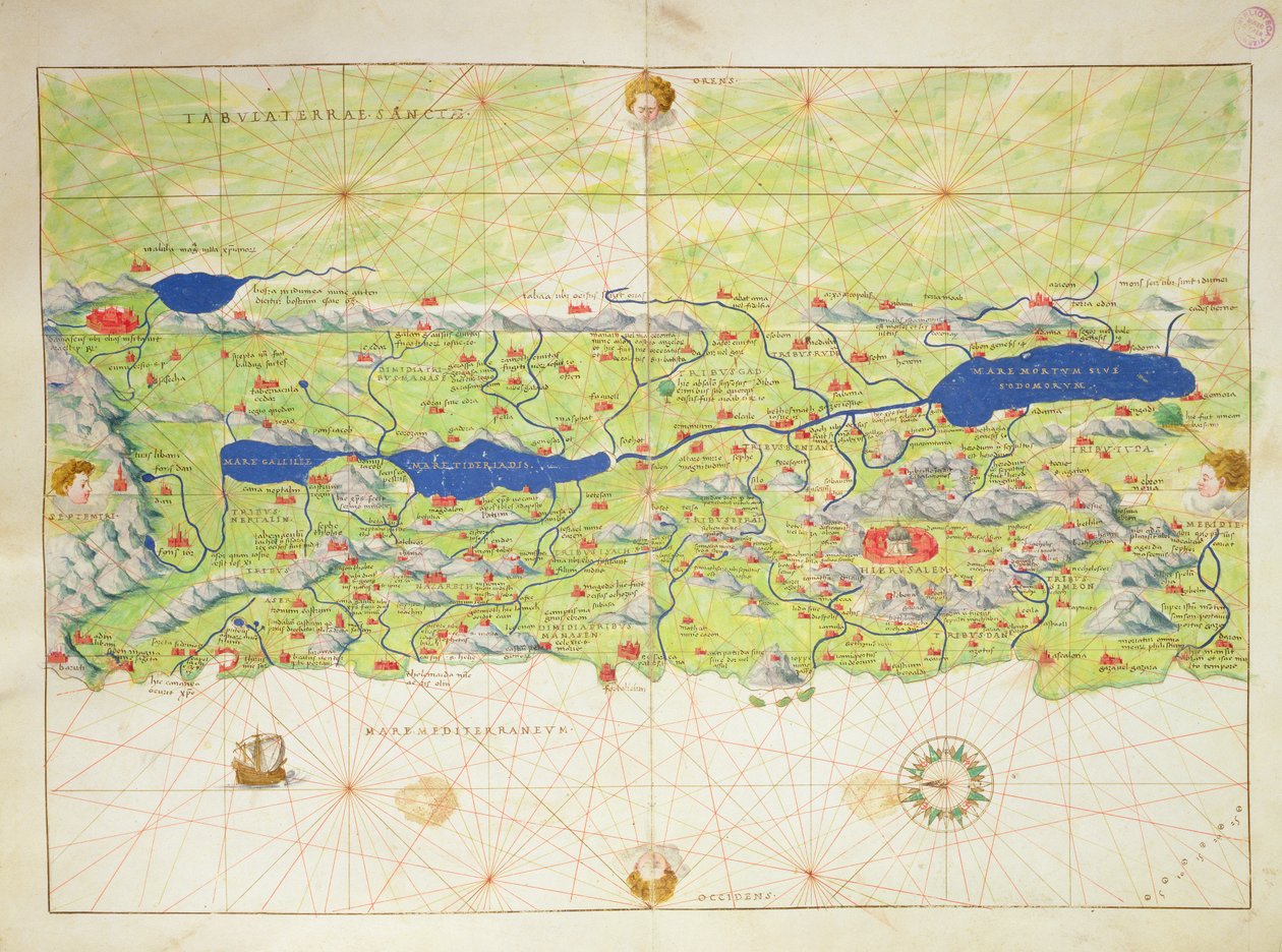 Das Heilige Land, aus einem Atlas der Welt in 33 Karten, Venedig, 1 ...