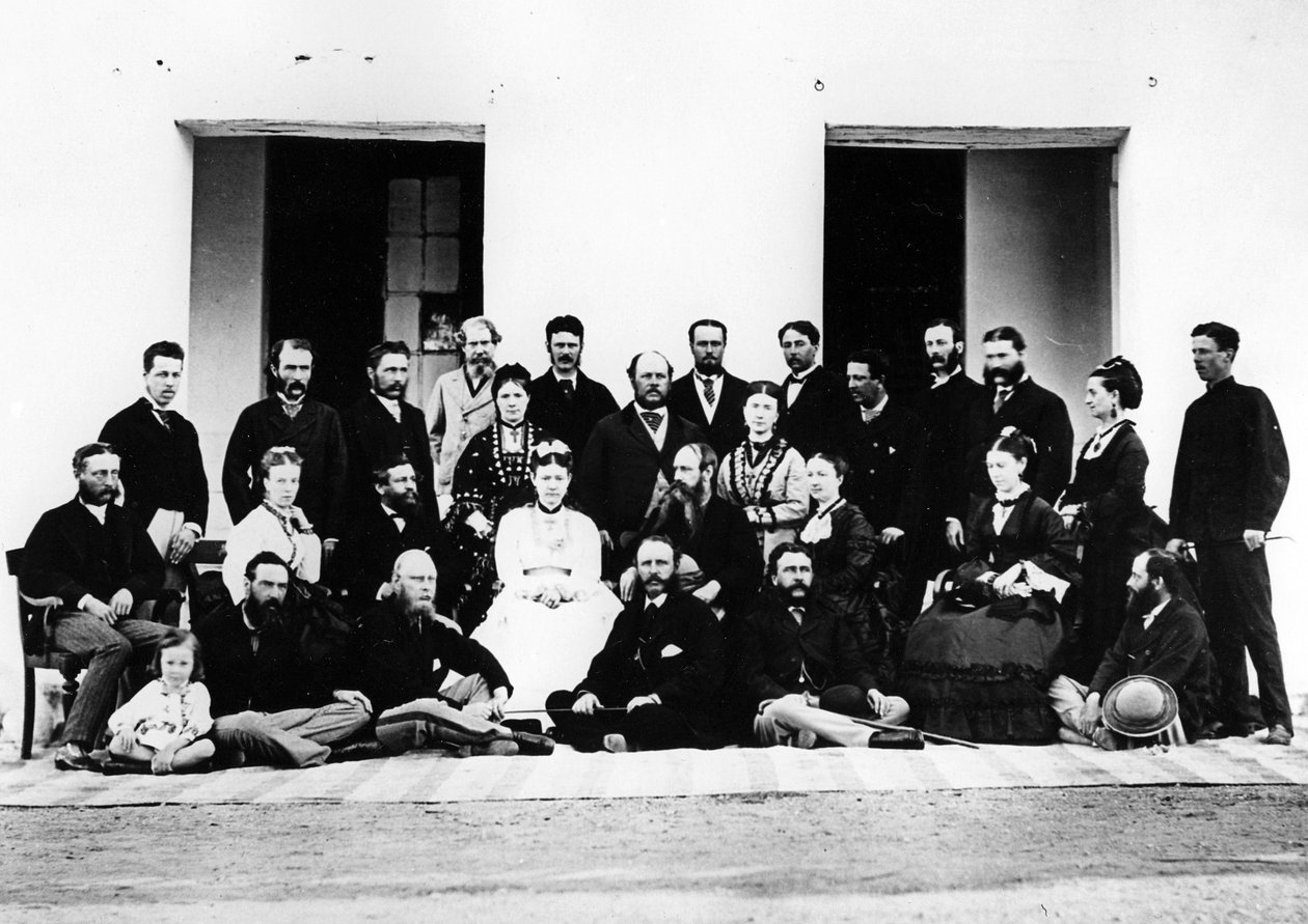 Gruppe bei Nixons Oodeypore, ca. 1871