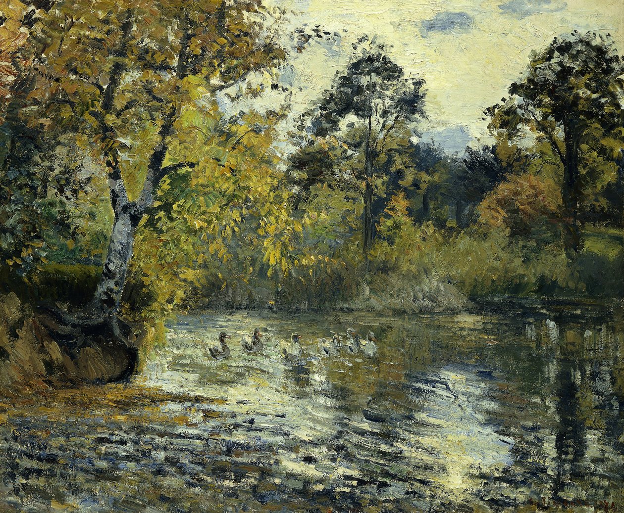 Der Teich von Montfoucault, 1874 von Camille Jacob Pissarro