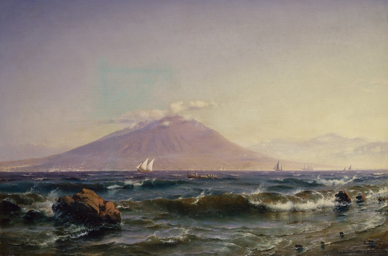Die Bucht von Neapel von Carl Frederik Sorensen: Kunstdruck