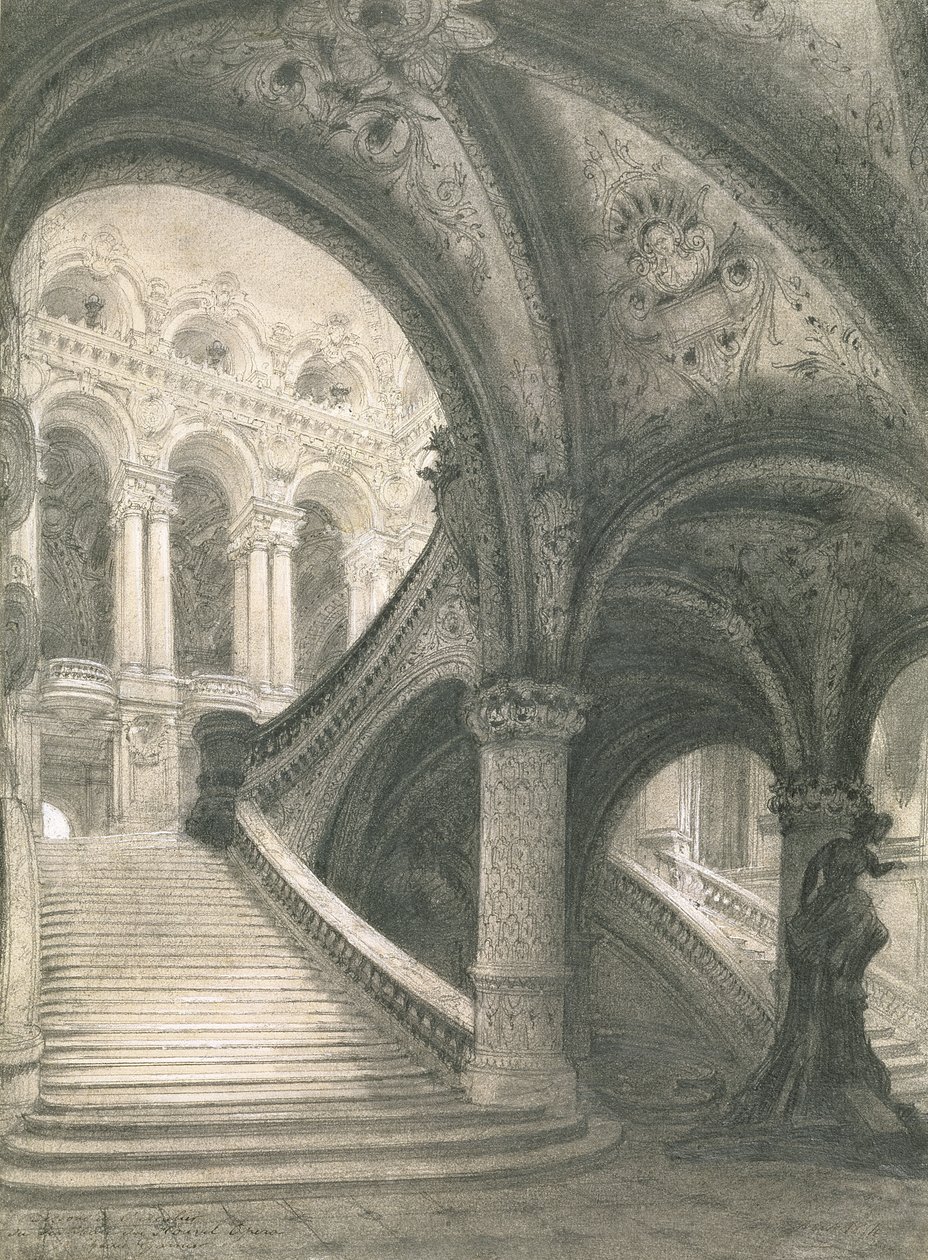 Die Treppe der Pariser Oper von Charles Garnier: Kunstdruck
