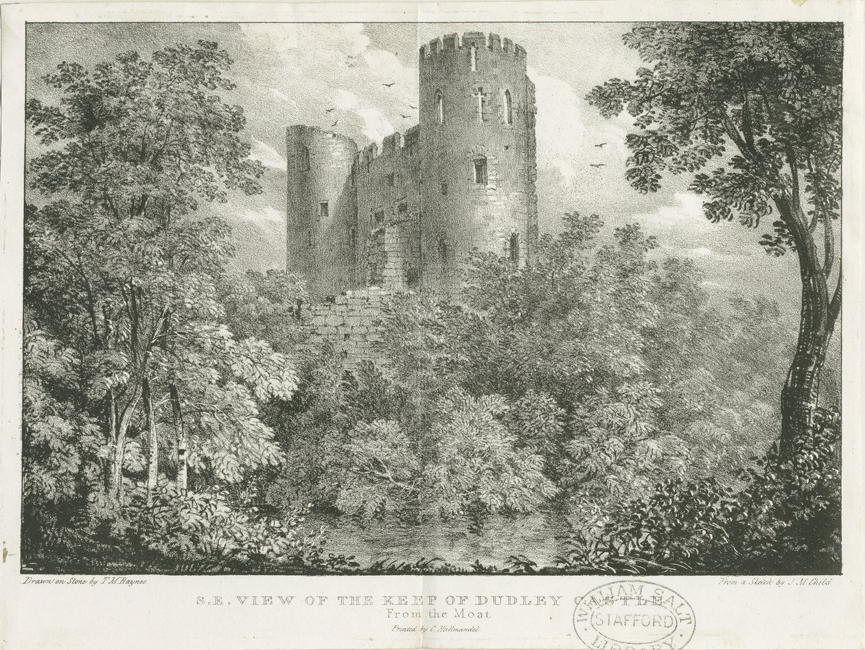Dudley Castle - Der Bergfried (Gravur)