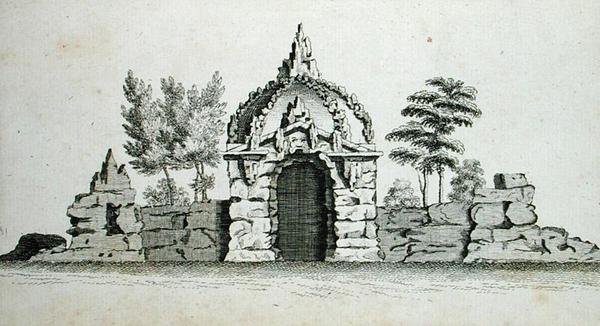 Eine Grotte, aus 'Ornamental Architecture in the Gothic, Chinese and ...