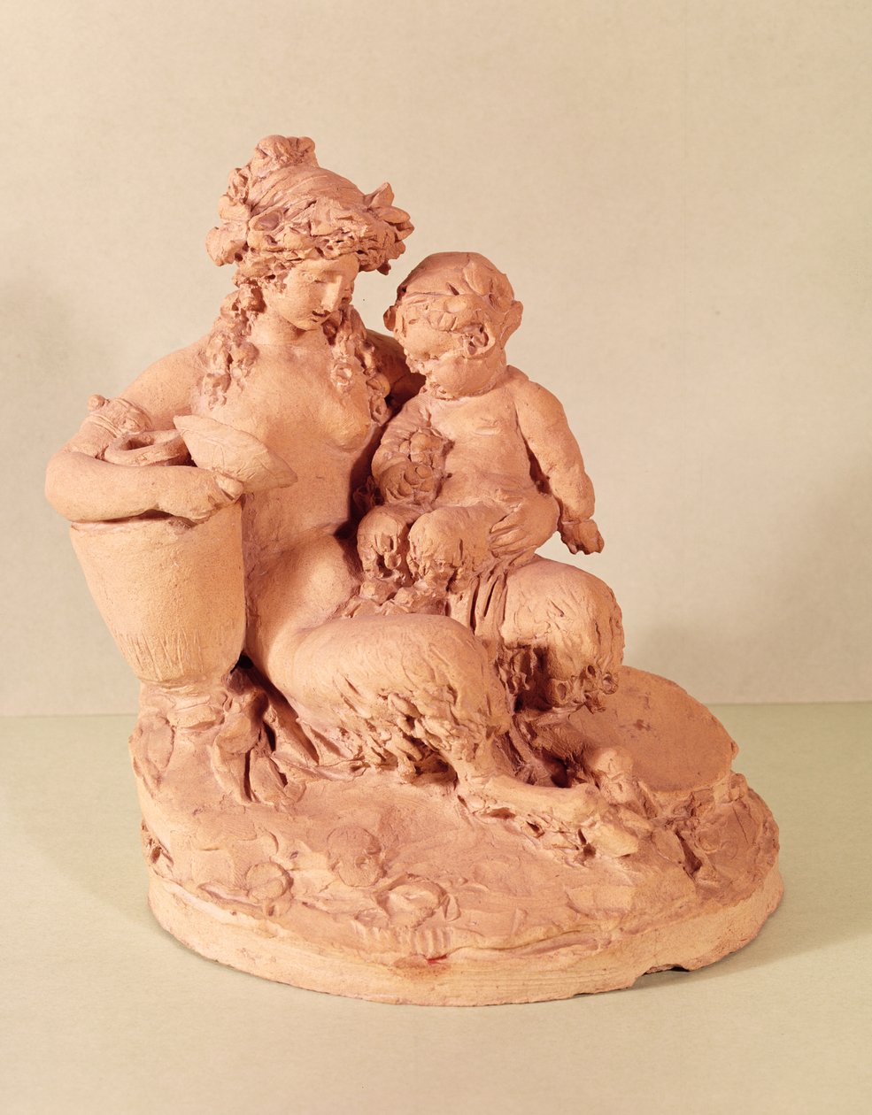 Weiblicher Faun mit ihrem Kind von Claude Michel Clodion