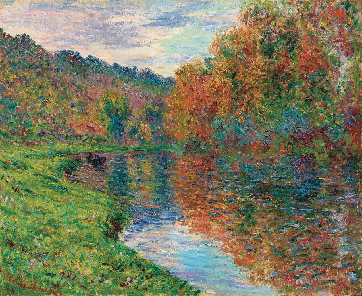 Le bras de Jeufosse, Herbst von Claude Monet: Kunstdruck