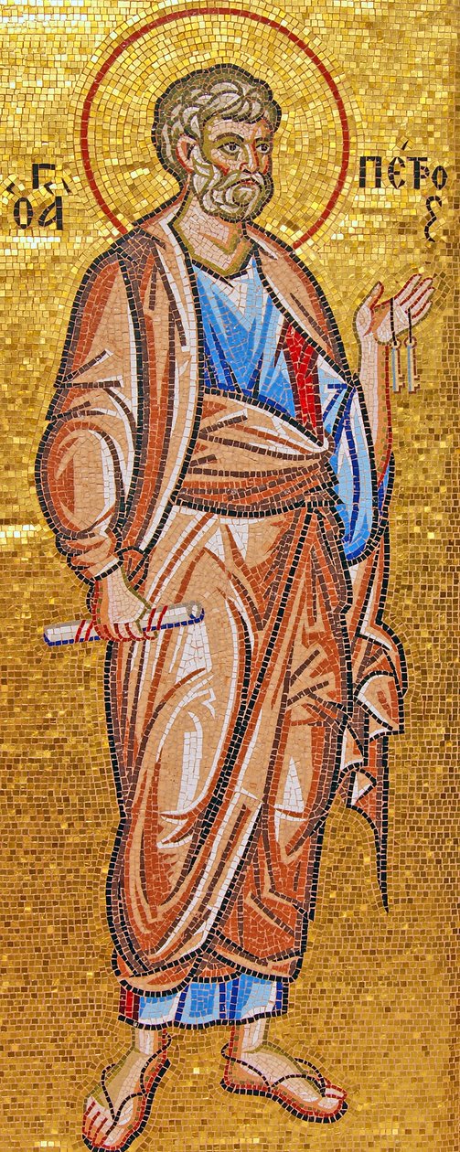 Heiliger Petrus hält die Schlüssel zum Himmel, Kykkos-Kloster, Troodos ...